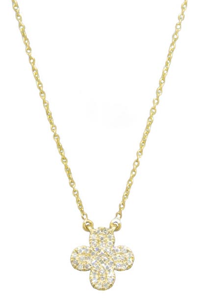 Royal Collection Pave Diamond Clover Pendant Necklace – Royal Jewelers