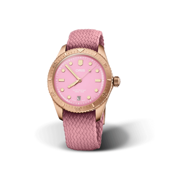 Oris Diver 65 - Pink Dial & Pink Strap – Royal Jewelers